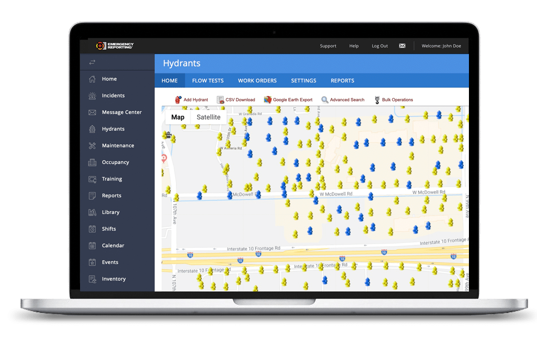 Hydrants - Emergency Reporting